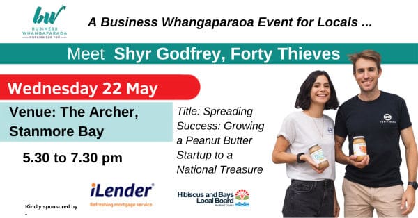 Business Whangaparaoa Networking | 22 May | Meet Shyr Godfrey